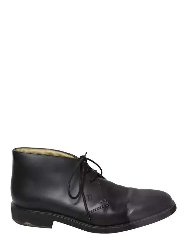 TOD'S Leather Desert Boots - Black
