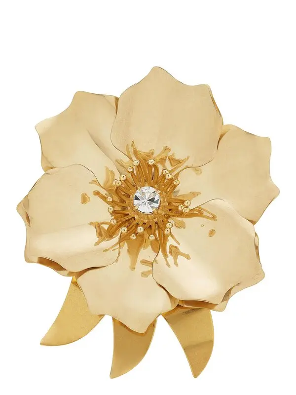 Miu Miu Floral Brooch - Gold