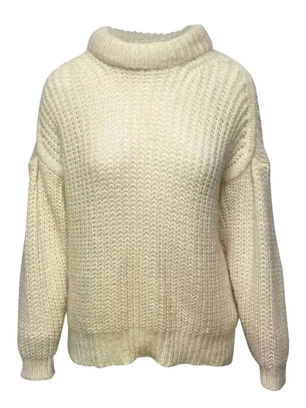 Ba&sh Roll-neck Knitted Sweater - Neutrals