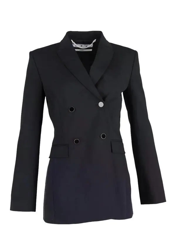 Off-White Double-breasted Wool Blazer - Black