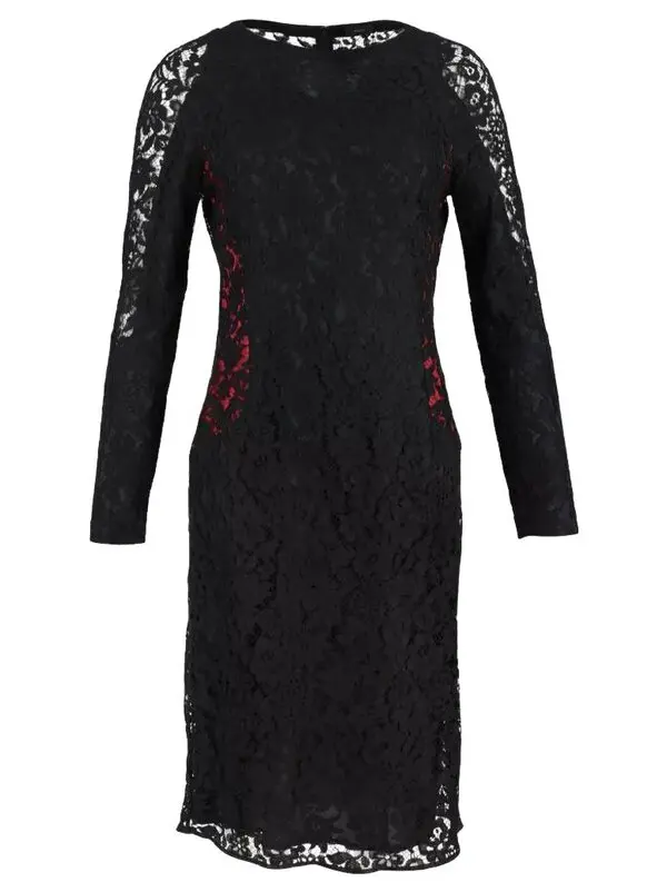 JOSEPH Lace Long-sleeve Dress - Black