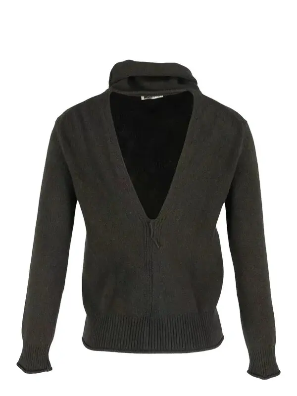 Nina Ricci Open-back Turtleneck Sweater - Grey