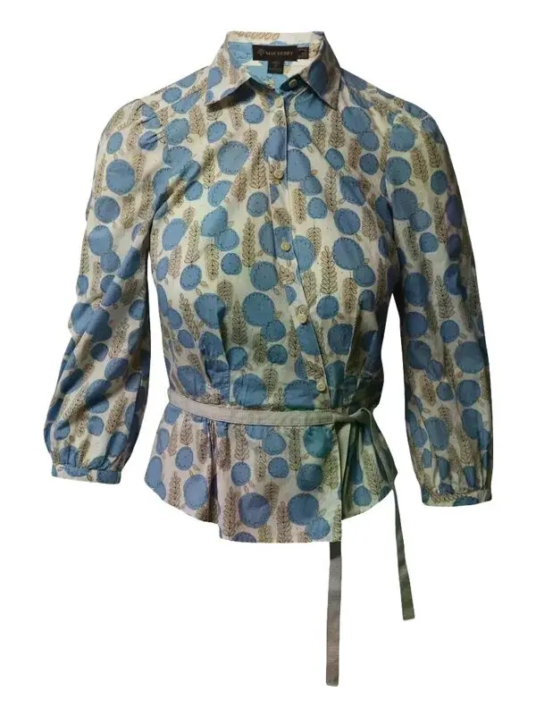 Mulberry Patterned Tie-detail Blouse - Neutrals