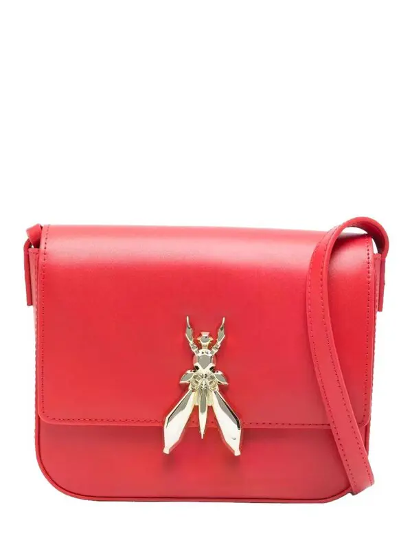 Patrizia Pepe Leather Fly Shoulder Bag - Red