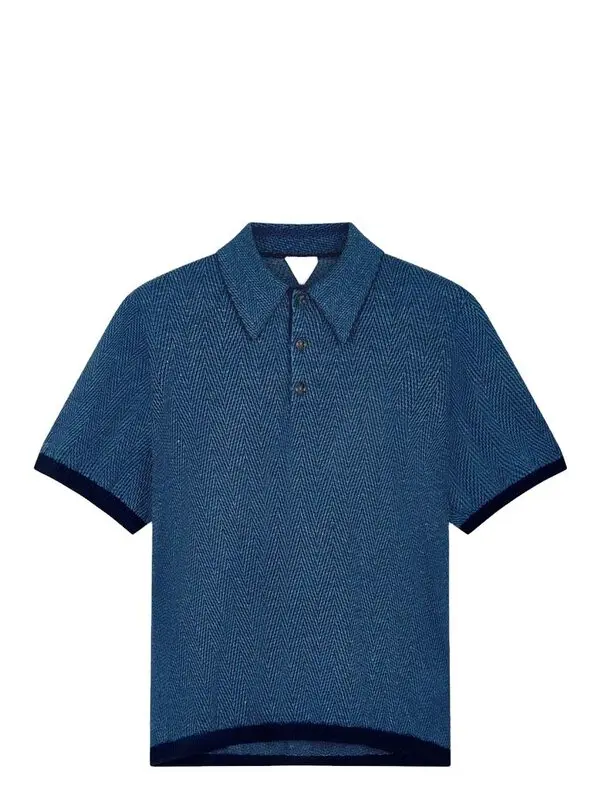 Bottega Veneta Polo Shirt Navy And Squill - Blue