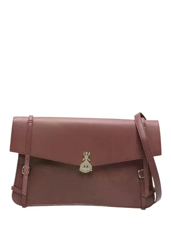 Patrizia Pepe Fly Bamby Jouer Flap Leather Shoulder Bag - Brown