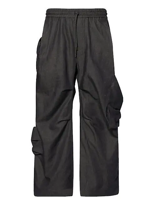 VIVIENNE WESTWOOD Achilles Cotton And Linen-blend Cargo Trousers - Navy