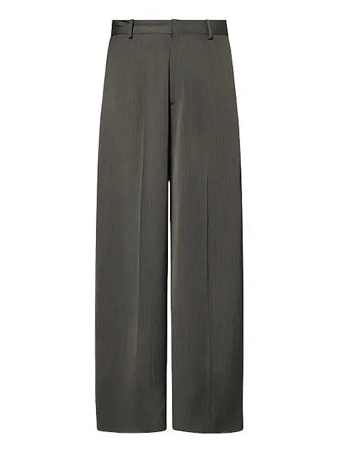Acne Studios Herringbone-pattern Wide-leg Trousers - Grey