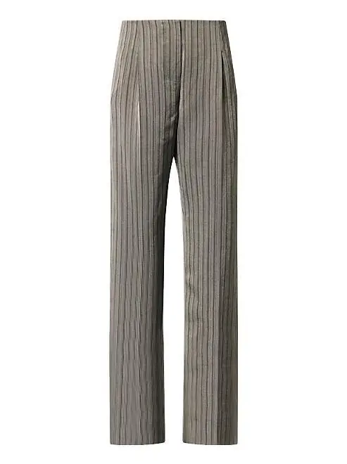Christopher Esber Reyer Pinstripe Woven Trousers - Graphite Stripe