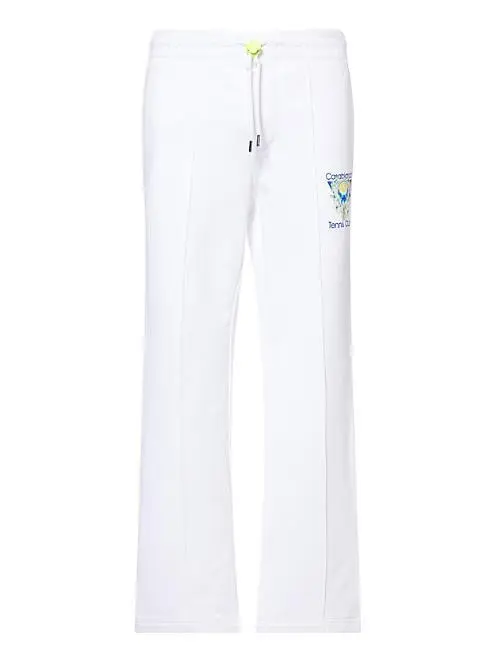Casablanca Tennis Club Logo-print Cotton Jogging Bottoms - White