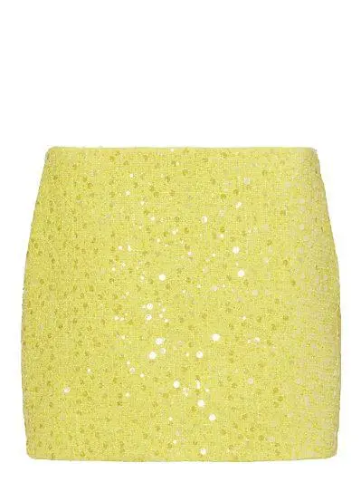 David Koma Sequinned Boucle Woven Mini Skirt - Yellow