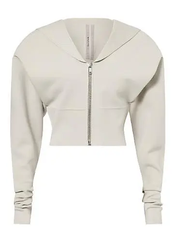 Rick Owens Dracu Cropped Knit Jacket - Pearl