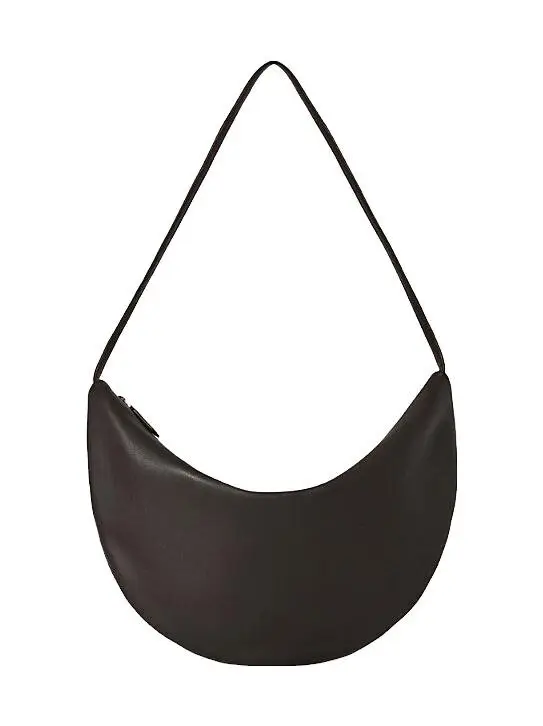 THE ROW Izzy Small Leather Shoulder Bag - Ebony Brown Ans