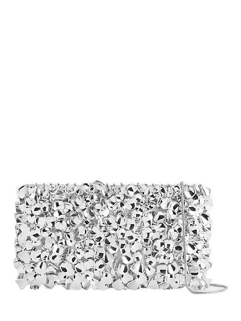 Simkhai Reese Beaded Metal Clutch - Silver