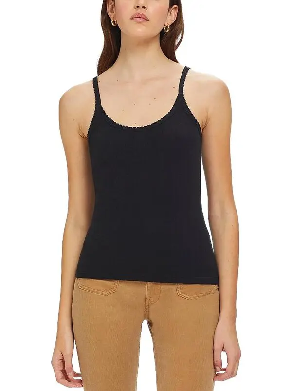 GOLDIE LEWINTER Pointelle Knit Cami - Black