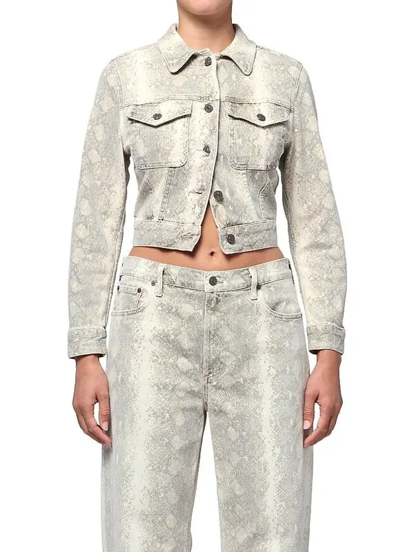 Citizens Of Humanity Charisse Shrunken Denim Jacket - Python