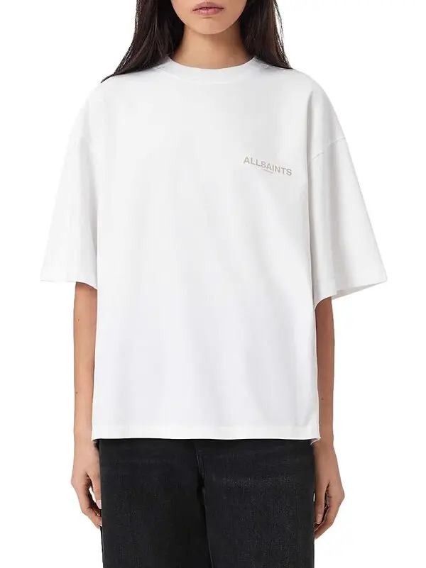 ALLSAINTS Tempus Amelie Oversized Tee - Optic White