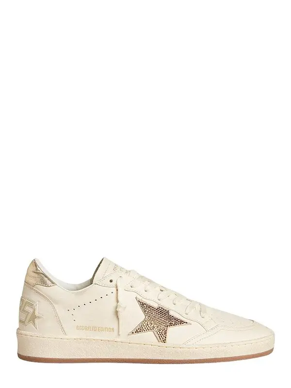 GOLDEN GOOSE Ball Star Low-top Leather Sneakers - White/beige