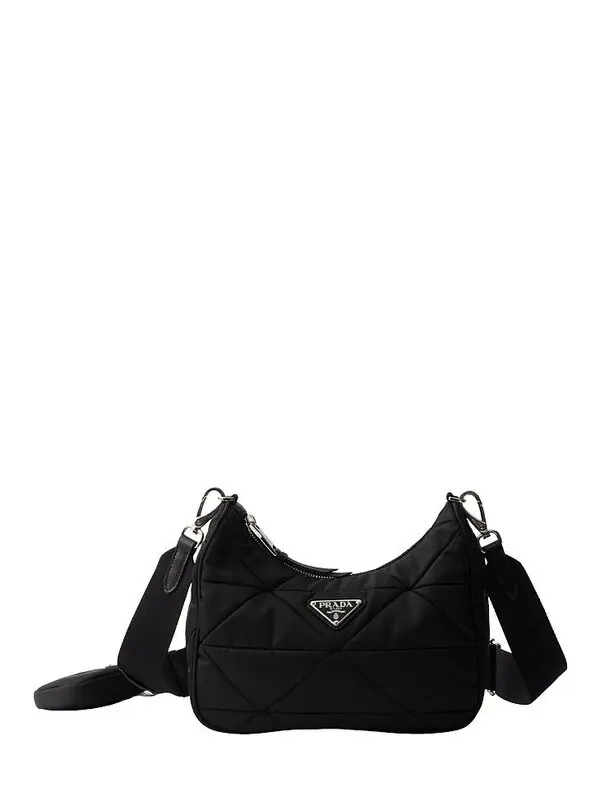 Prada Padded Re-nylon Shoulder Bag - Black