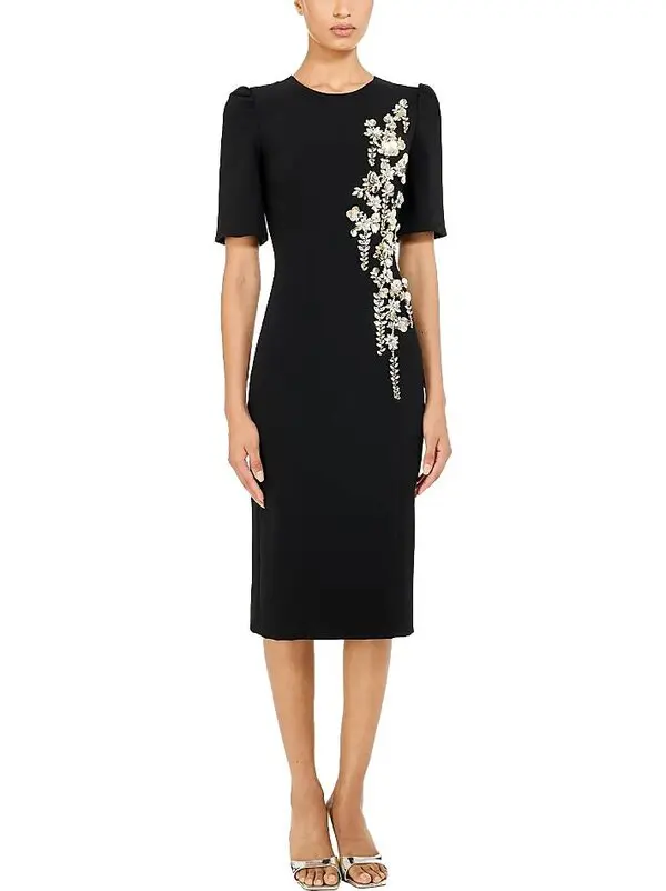 Jenny Packham Roma Midi Dress - Liquorice