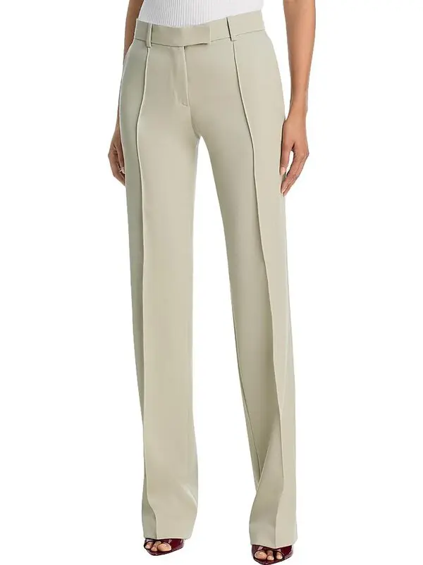 Attico Virgin Wool Tailored Pants - Taupe
