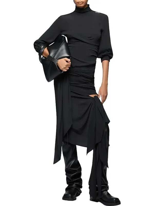Attico Draped Top - Black