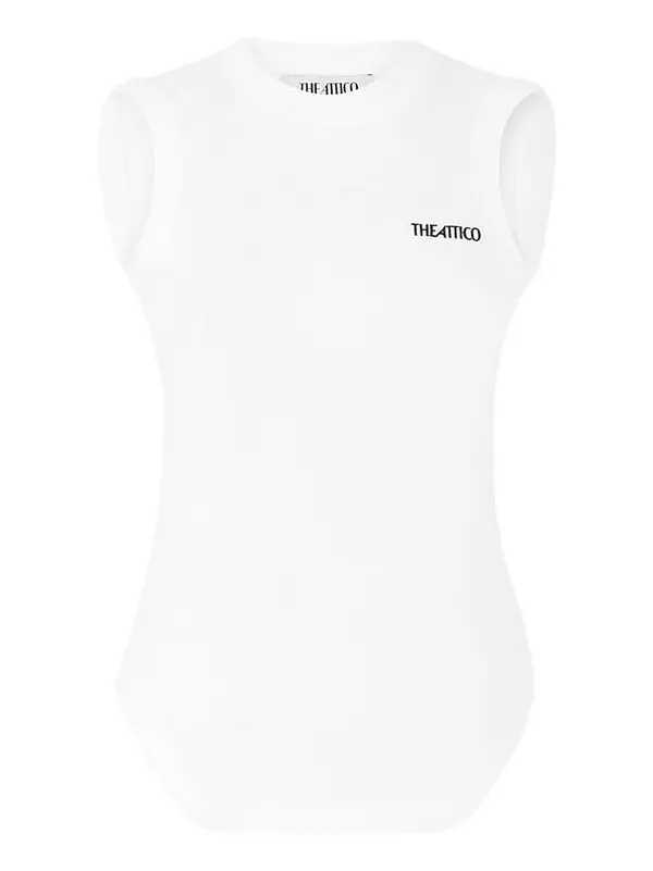 Attico Cotton Tank Top - White