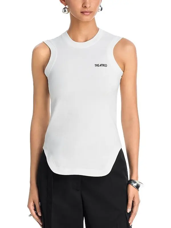 Attico Cotton Tank Top - White