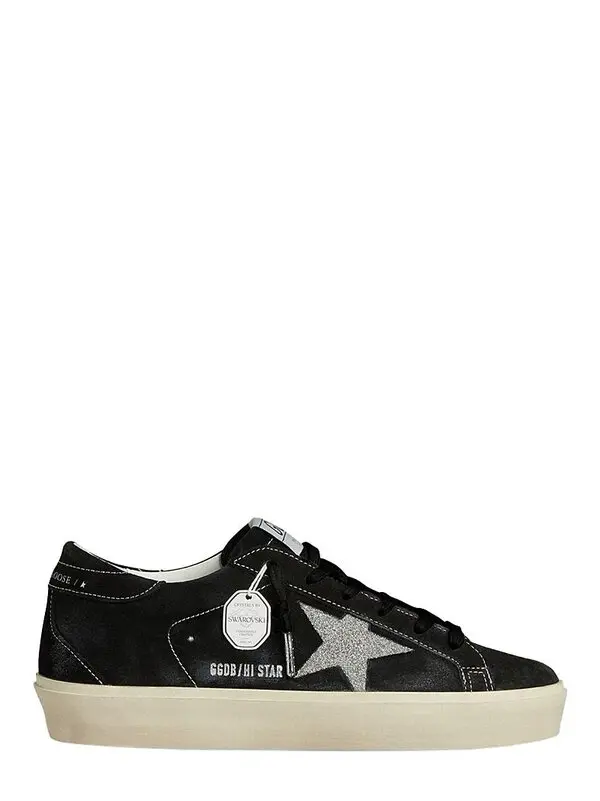 GOLDEN GOOSE Hi Star Spur Sneakers - Black/silver