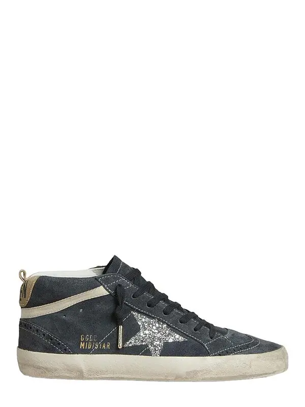 Golden Goose Mid Star Suede Sneakers - Blue/silver