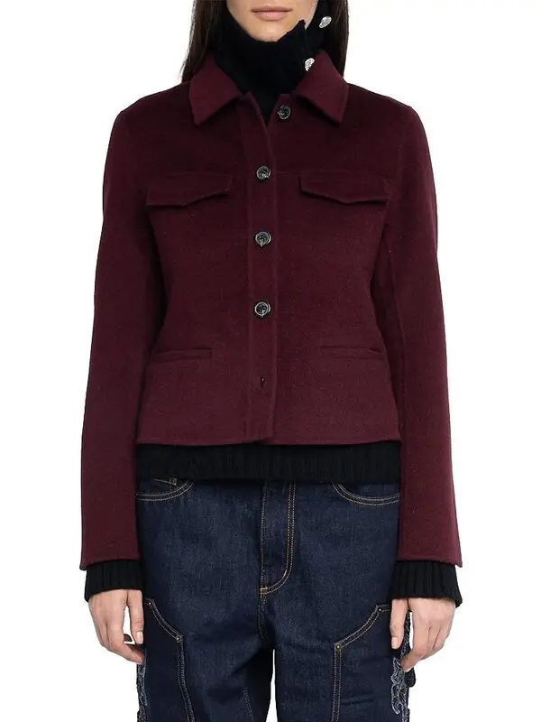 Zadig&Voltaire Liam Lainage Jacket - Burgundy