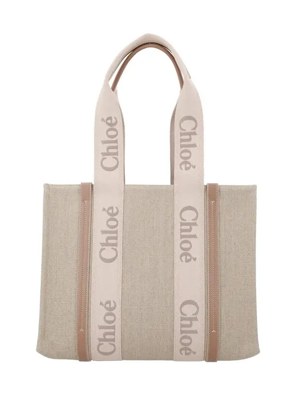 Chloé Woody Tote Bag - Beige
