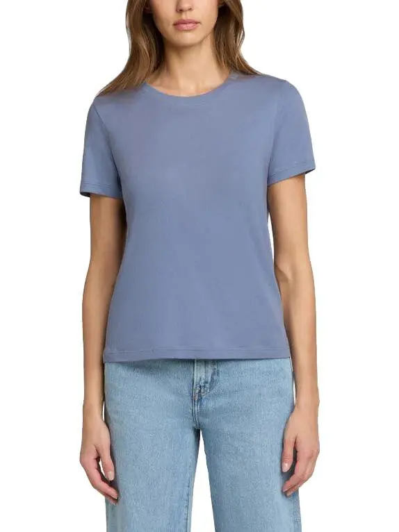 THE STANDARD STITCH Organic Cotton Crew Tee - Steel Blue