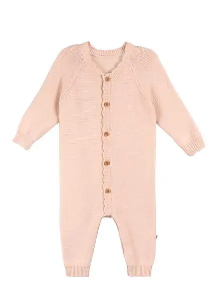 JUST BORN Sweater Knit Coverall - Pink