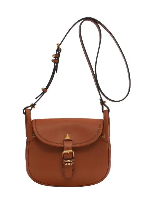 Valentino Garavani Small Flaneuse Leather Shoulder Bag - Brown