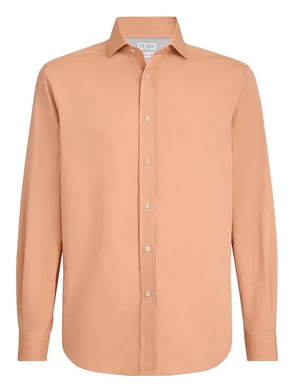 Brunello Cucinelli Poplin Shirt - Apricot