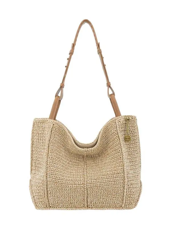 THE SAK Los Feliz Medium Crochet Tote Bag - Bamboo Static