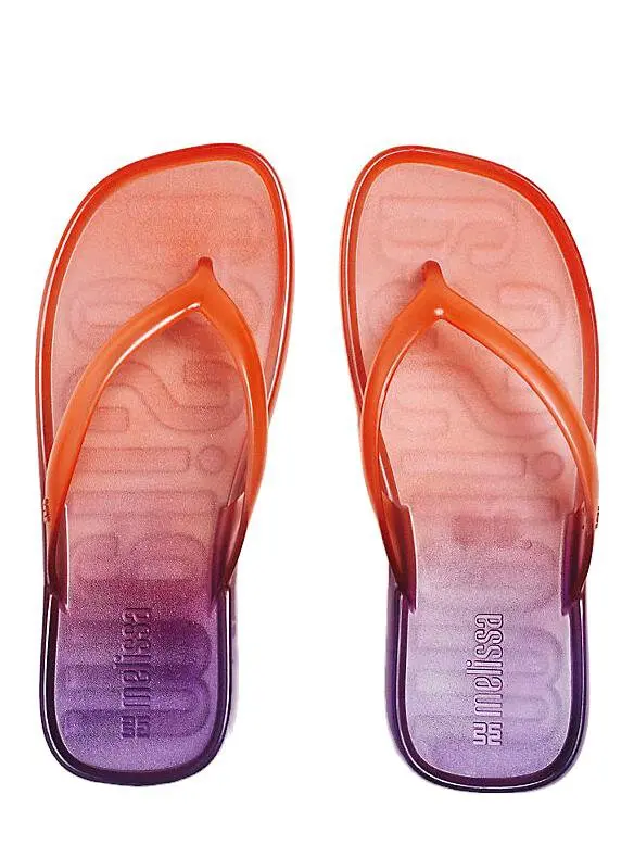 Melissa Beachware Gradient Flip Flops - Orange/purple
