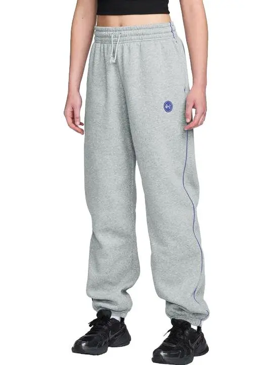 Nike Brushed Fleece Wide Leg Sweatpants - 043 Prpltm/htr