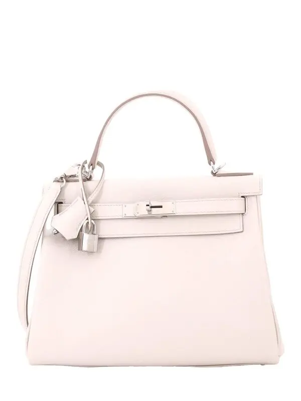 HERMES Kelly Handbag Light Evercolor With Palladium Hardware 28 - Beton