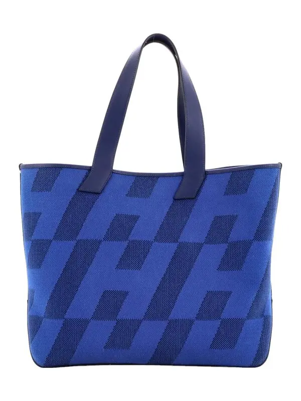 Hermès Cabas H En Biais 40 - Bleu Saphir
