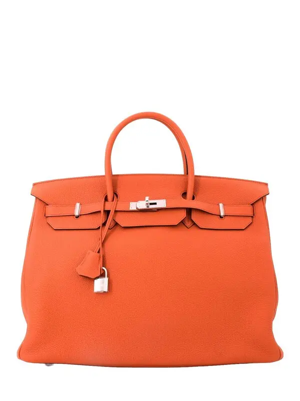 HERMES Birkin Handbag Orange Togo 40 - Terre Battue