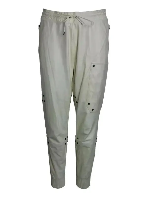 TOM FORD Leather Drawstring Trousers - Neutrals