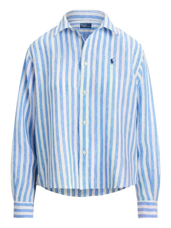 Polo Ralph Lauren Striped Linen Shirt - Blue