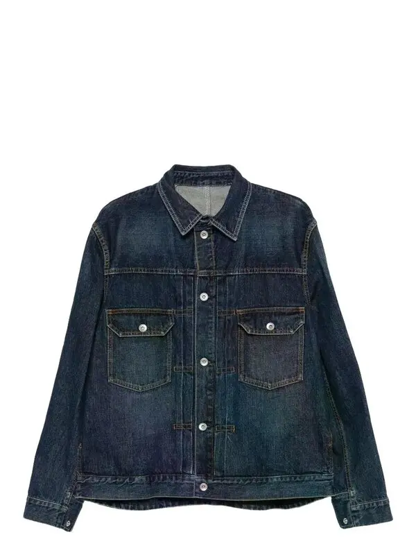 Sacai Flap-pocket Denim Jacket - Blue