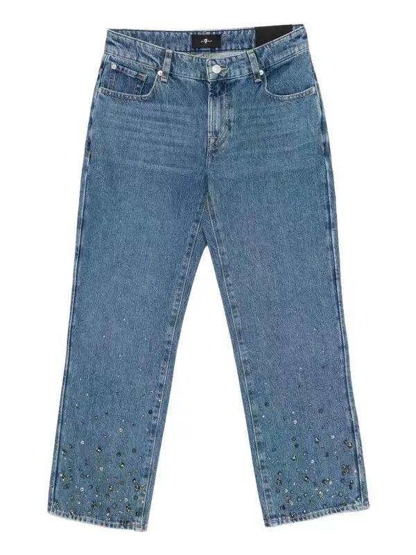 7 For All Mankind Calie Embellished Jeans - Blue