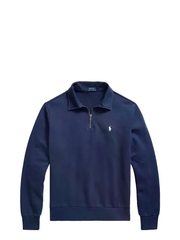 Polo Ralph Lauren Logo-embroidered Half-zip Sweatshirt - Blue