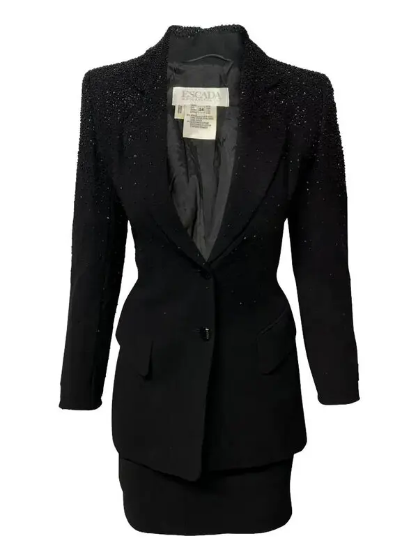 Escada Single-breasted Blazer And Skirt Set - Black