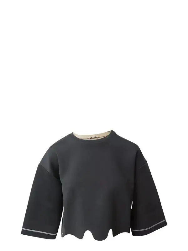 Kenzo Wide-sleeved Cropped Top - Black