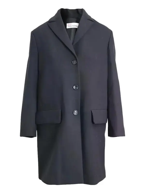 Red Valentino Single-breasted Coat - Black